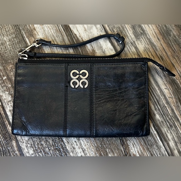 Coach | Bags | Coach Vintage Op Art Black Leather Wallet | Poshmark